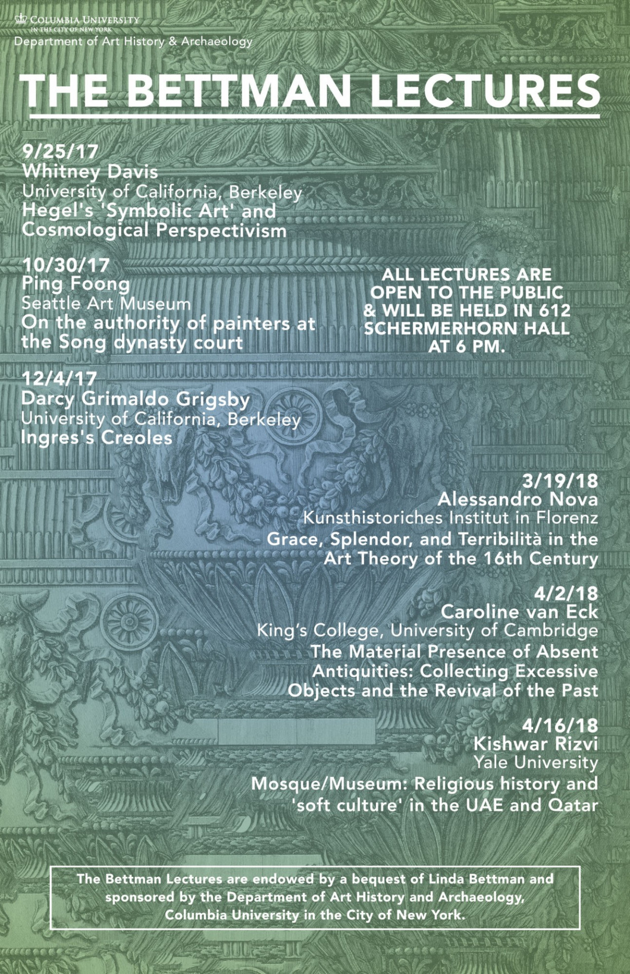Bettman Lecture Series | Department of Art History & Archaeology ...
