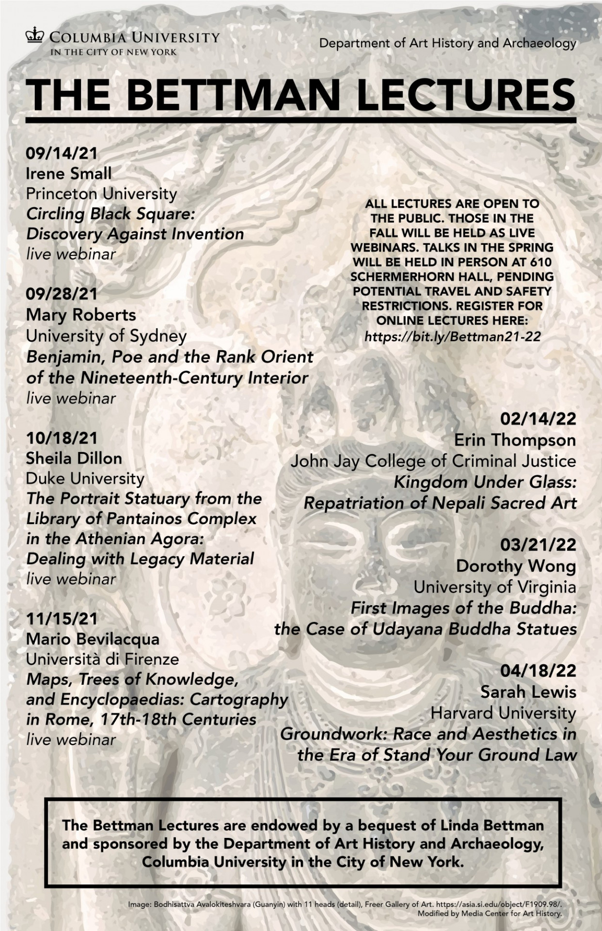 Bettman Lecture Series | Department of Art History & Archaeology ...